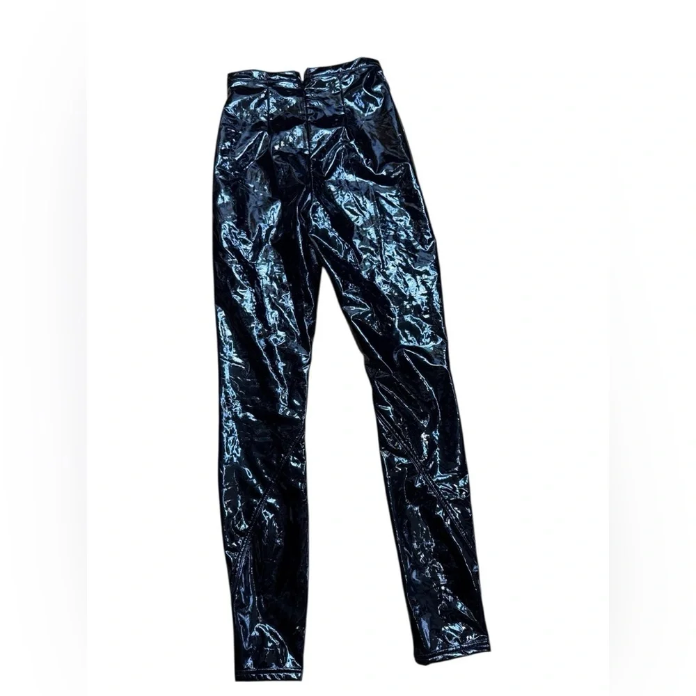 Oh Polly | Pants & Jumpsuits | Oh Polly Black Highwaisted Glossy ...